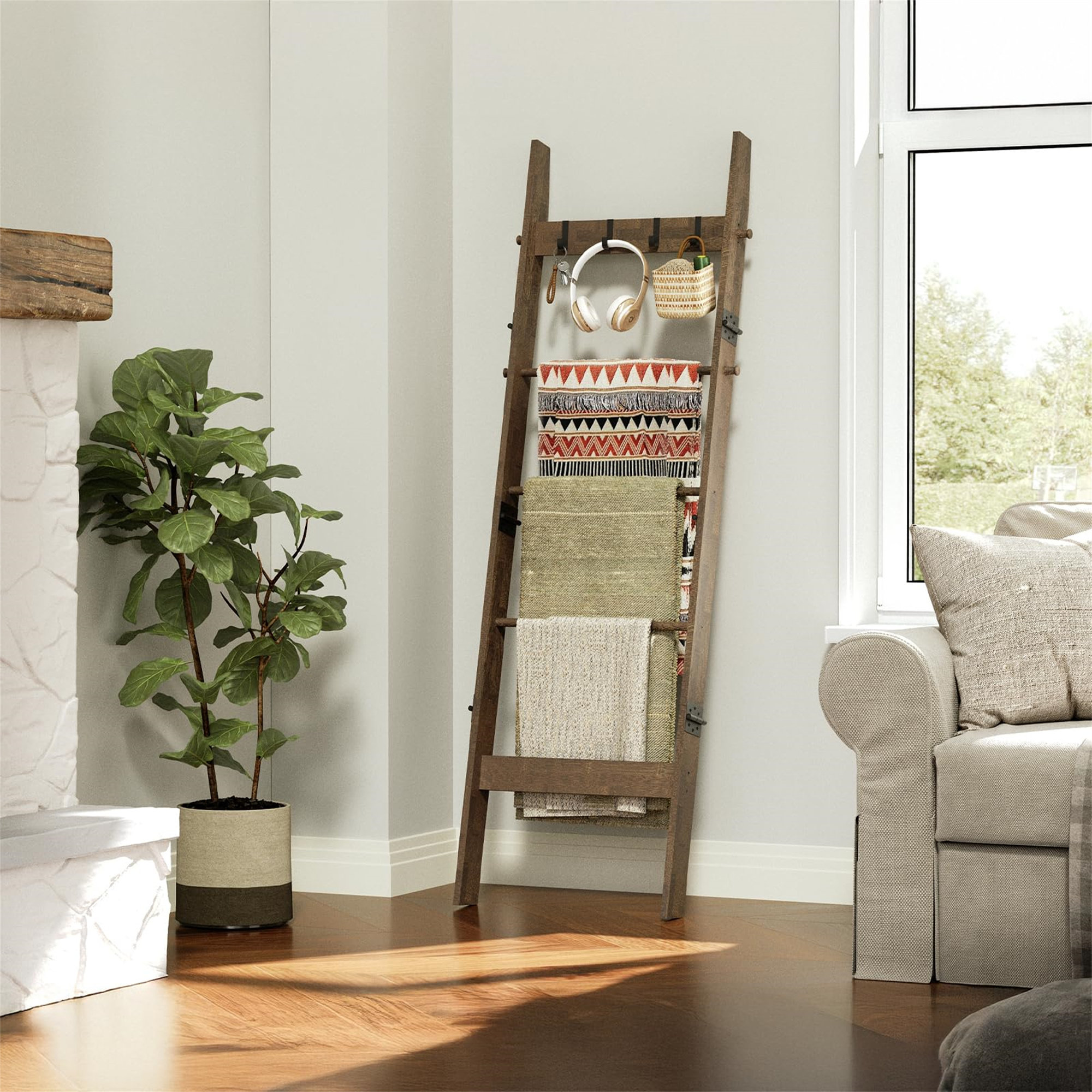 Ophelia & Co. 5-Tier Bamboo Ladder Shelf - Wayfair Canada