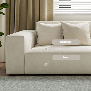 RISVOL Modern and simple style cat scratch fabric beige sofa | Wayfair