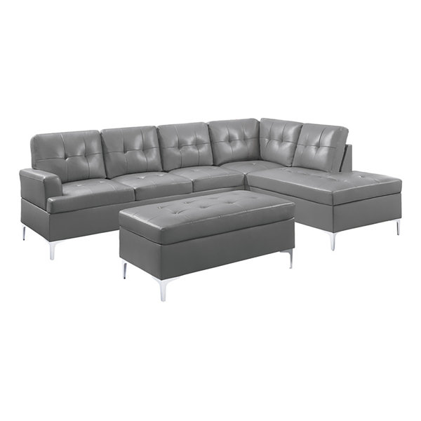 Ivy Bronx Patrena L-shaped Sectional With Ottoman | Wayfair