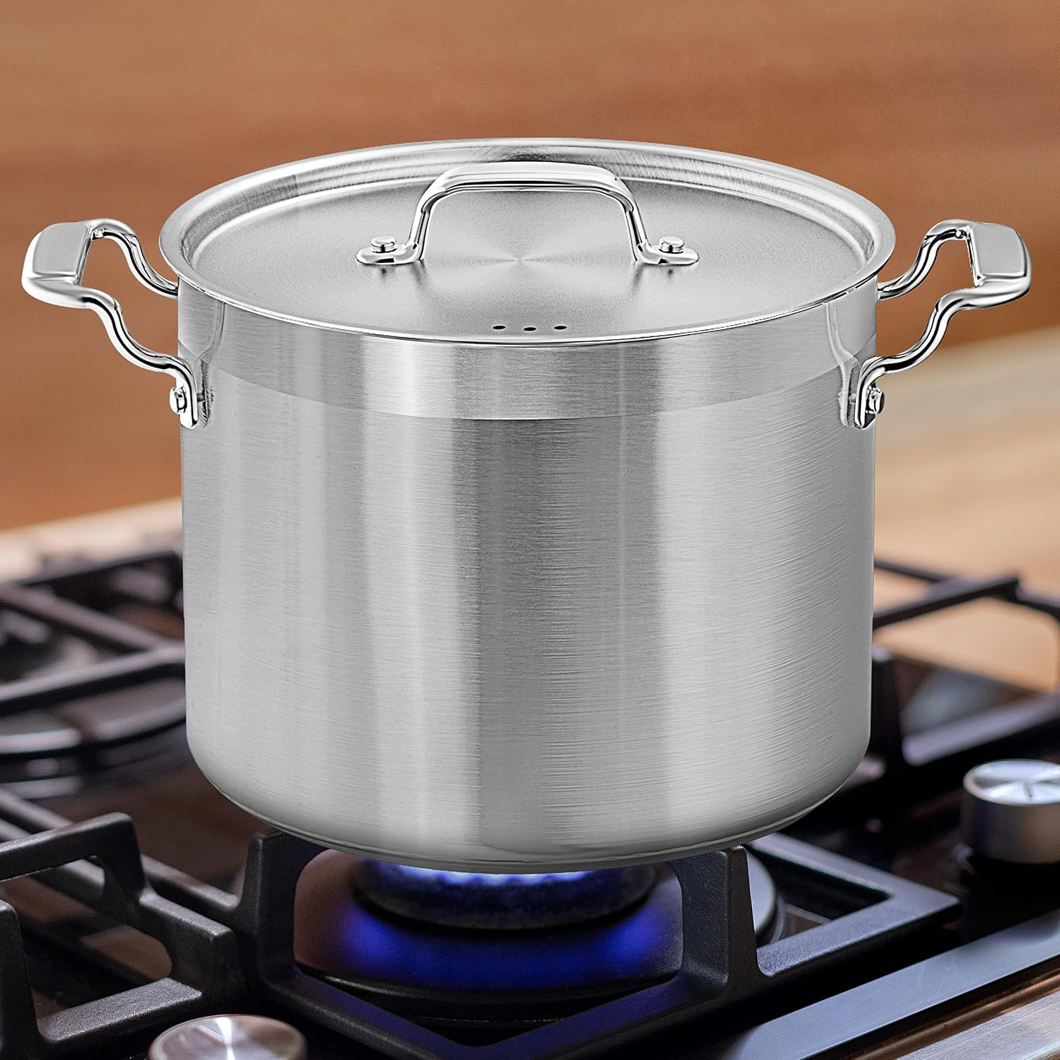 NutriChef Stainless Steel Cookware Stockpot - 14 Quart, Heavy Duty ...