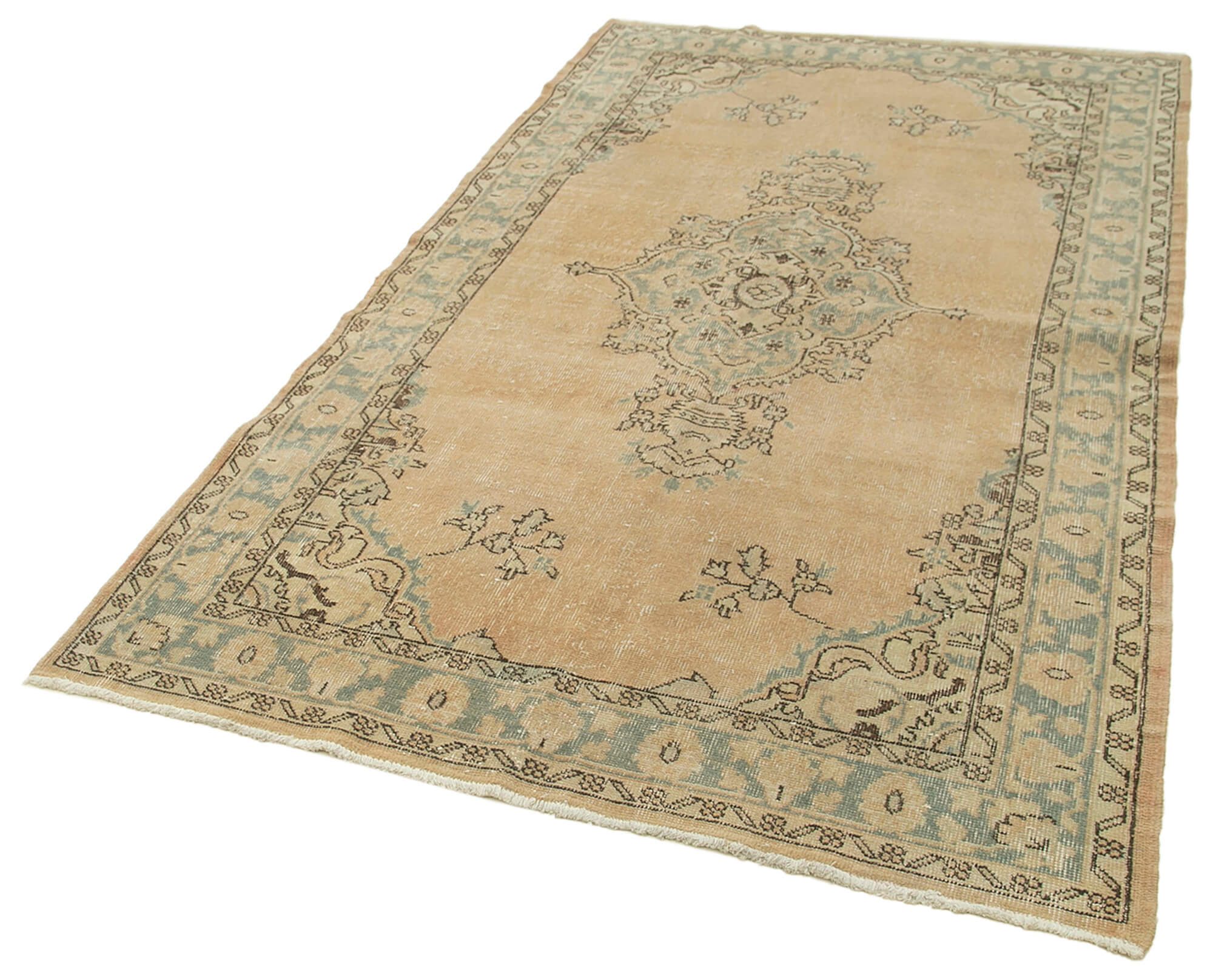 Isabelline Silden Beige Vintage Wool Handmade Area Rug | Wayfair