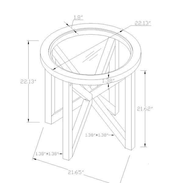 Latitude Run® Mid - Century Style Simple Round Glass Coffee Table With ...