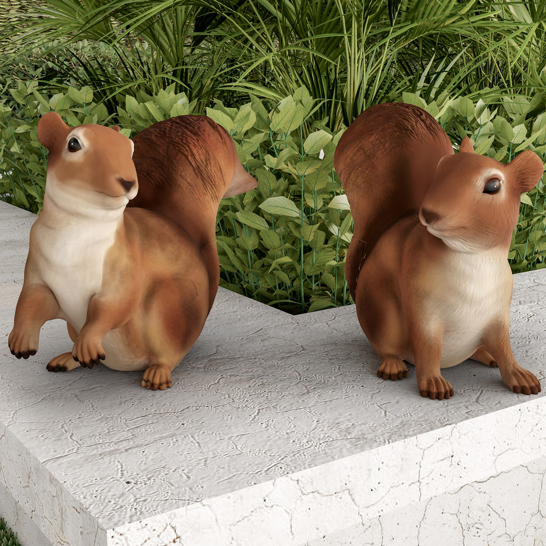 August Grove® Ladd Squirrels Garden Statue & Reviews | Wayfair