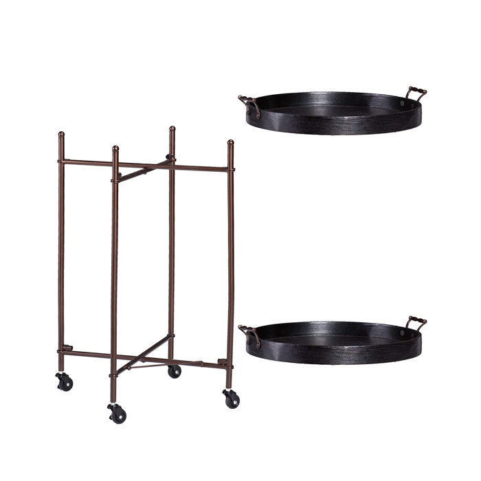 17 Stories Colo Metal Bar Cart & Reviews | Wayfair