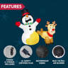 The Holiday Aisle® 6.6 FT Long Christmas Inflatable Reindeer Peeing On ...