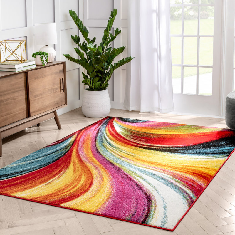 Latitude Run® Brooksville Pleasure Multi Modern Bright Rug & Reviews ...