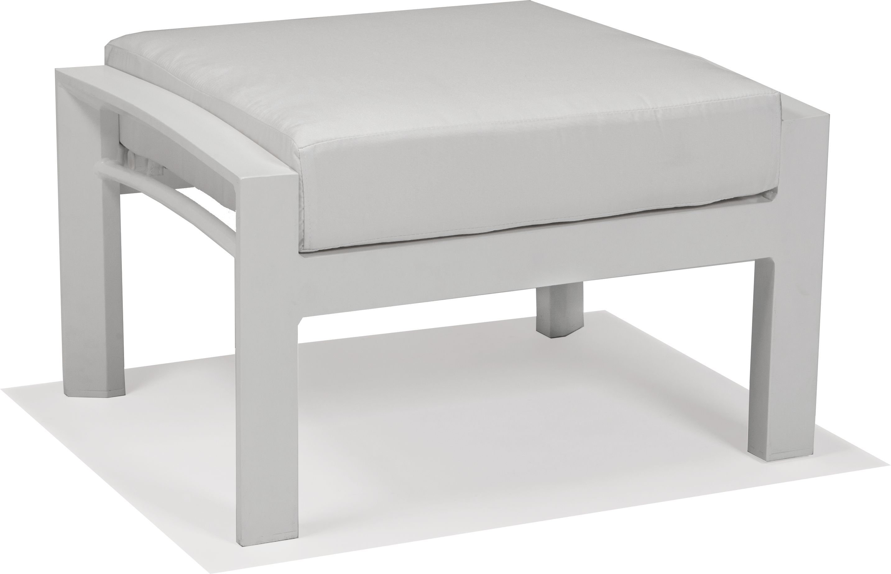 Winston Whitlock Cushion Aluminum Outdoor Ottoman with Sunbrella ...