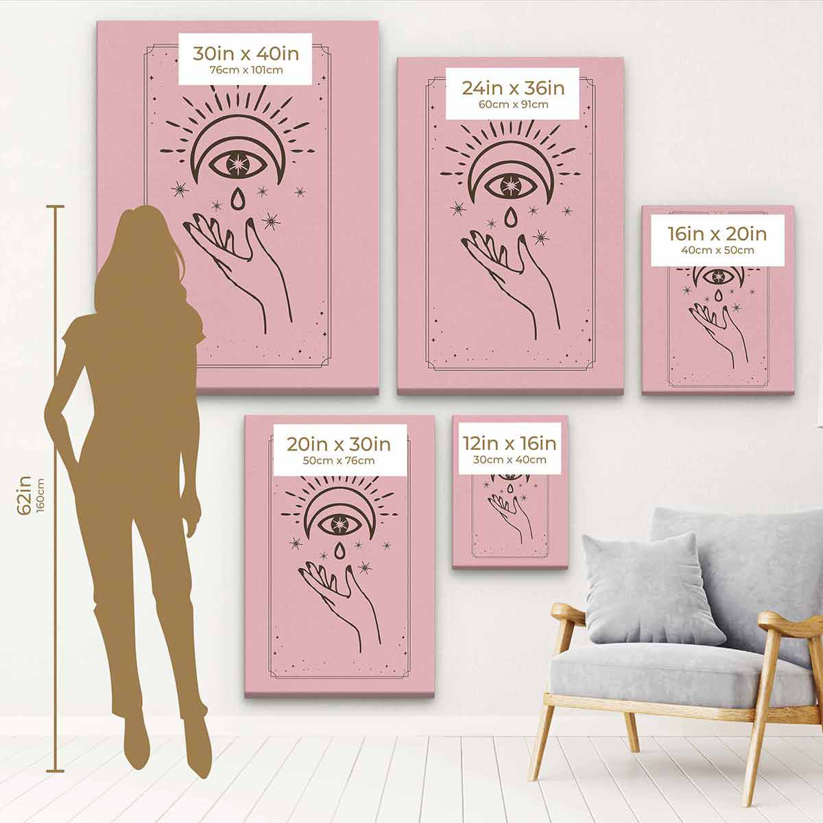 Dakota Fields Gittle Pink Vintage Tarot On Canvas Graphic Art | Wayfair