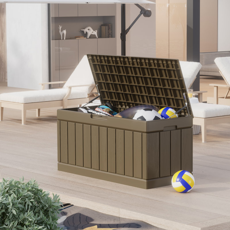 Furmax 90 Gallon Water Resistant Lockable Deck Box & Reviews | Wayfair