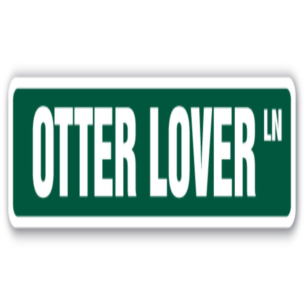 SignMission Otter Lover Street Sign Water Dam Wood Animal Raft | Wayfair