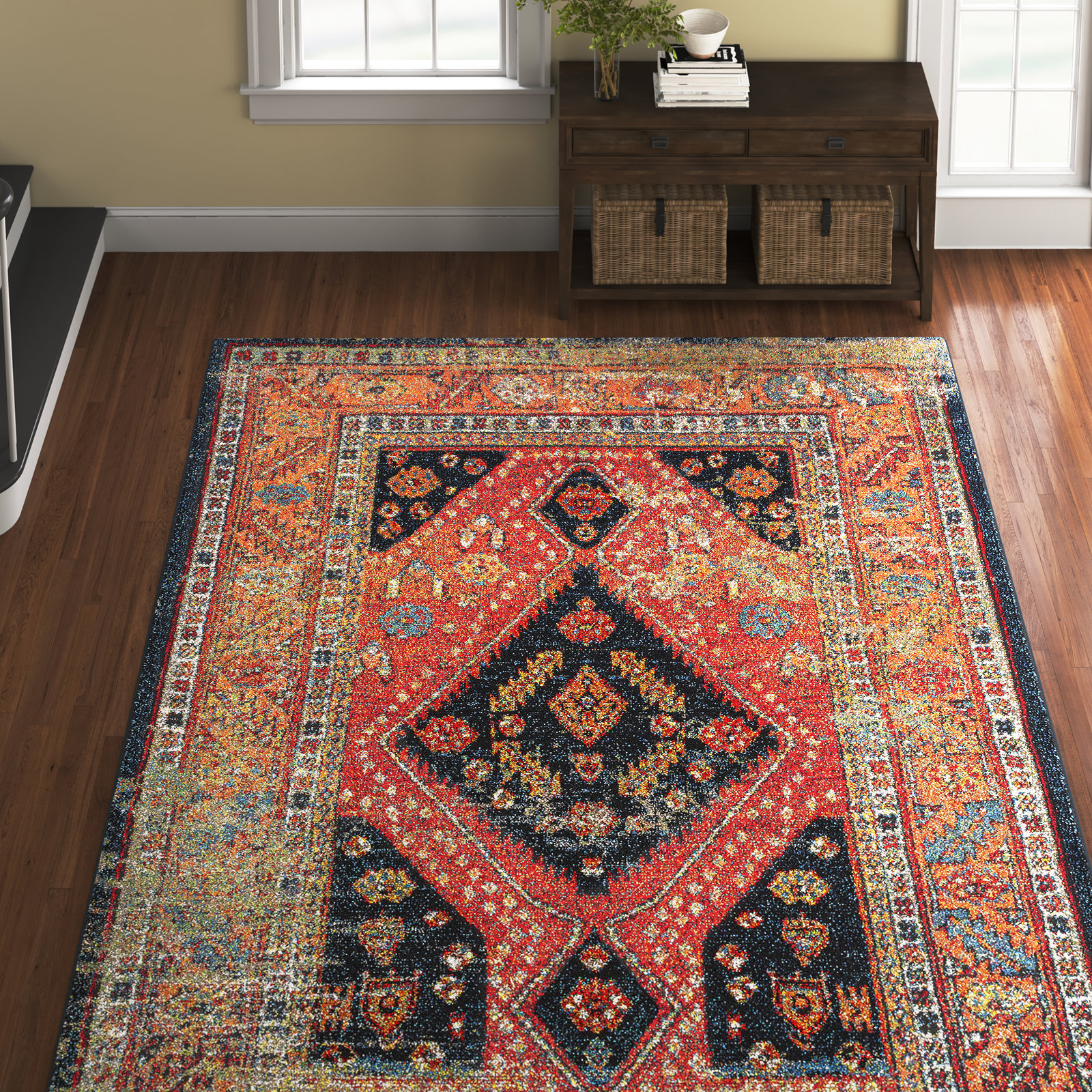 Lark Manor™ Kordell Medallion Indoor/Outdoor Runner Rug for Living Room ...