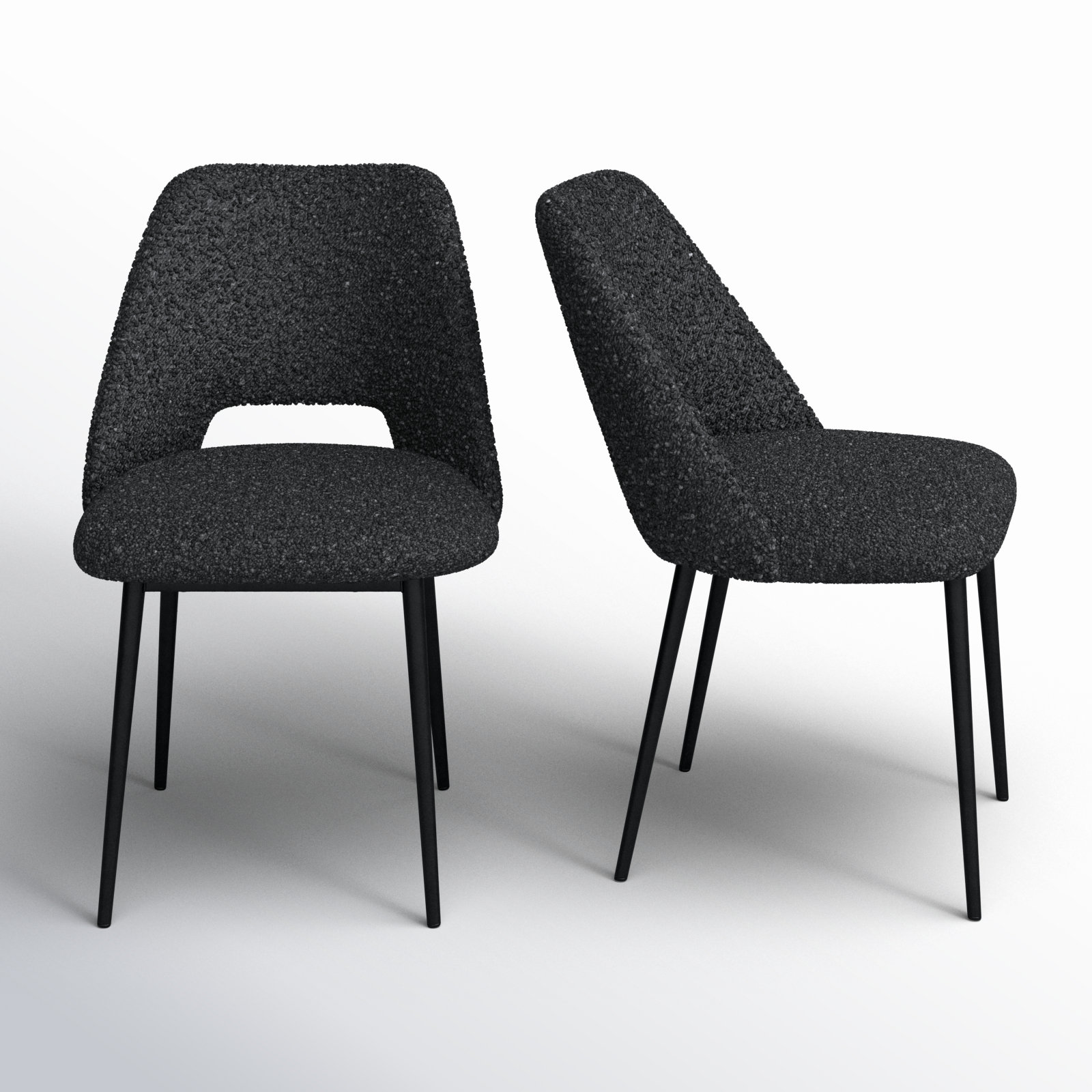 AllModern Valdez Boucle Dining Chair & Reviews | Wayfair