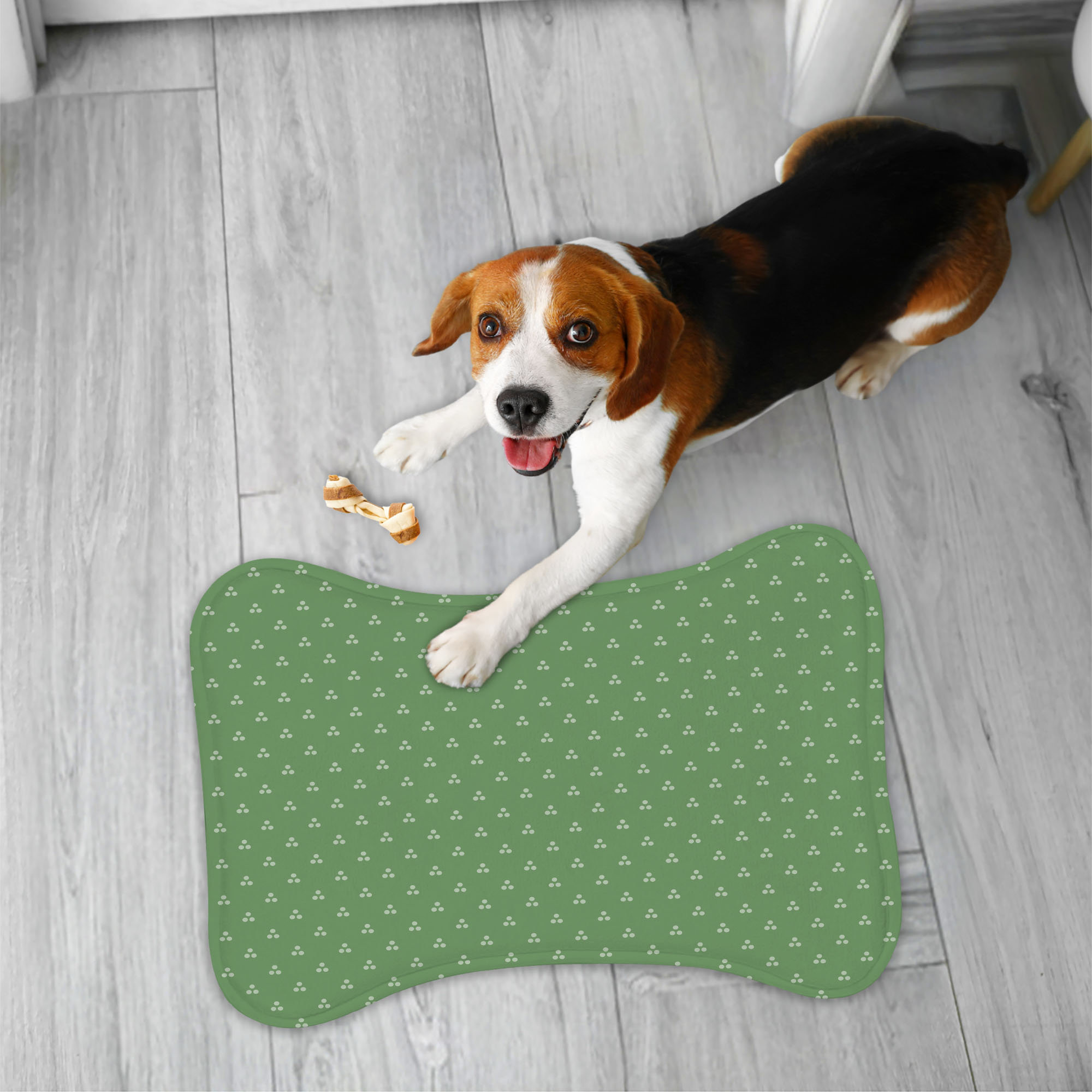 MentionedYou Pink Green Whisper - 1 Piece Bone Shape Feeding Mat | Wayfair