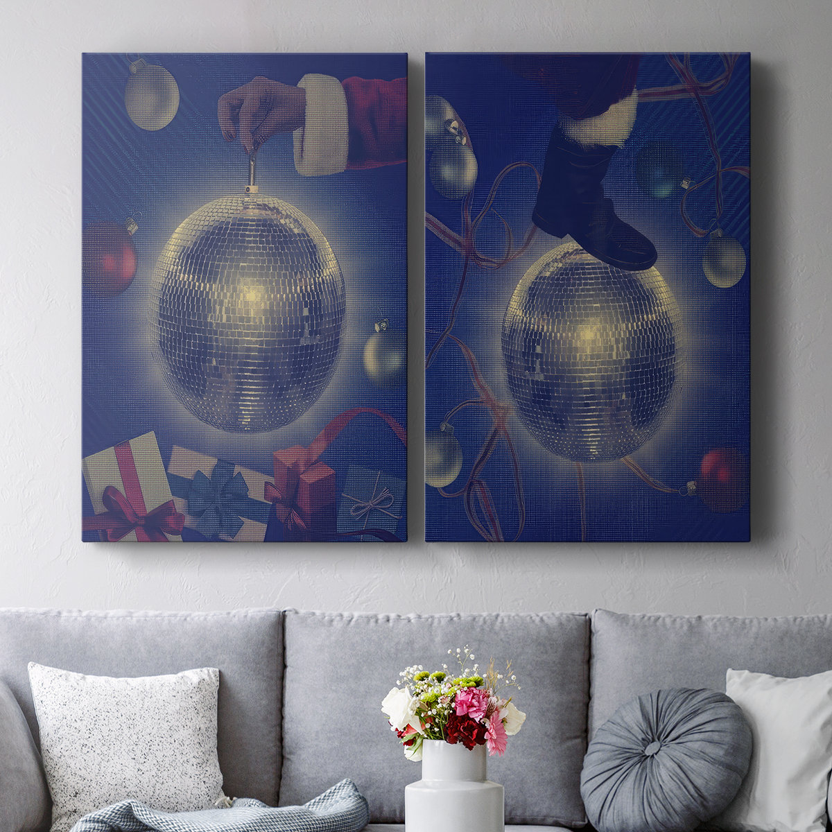 Wexford Home Disco Santa I-Premium Gallery Wrapped Canvas -Ready to ...
