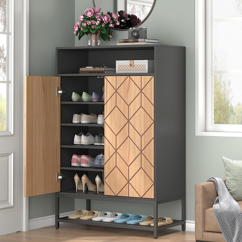 Corrigan Studio® Torell 24 Pair Shoe Storage Cabinet & Reviews | Wayfair