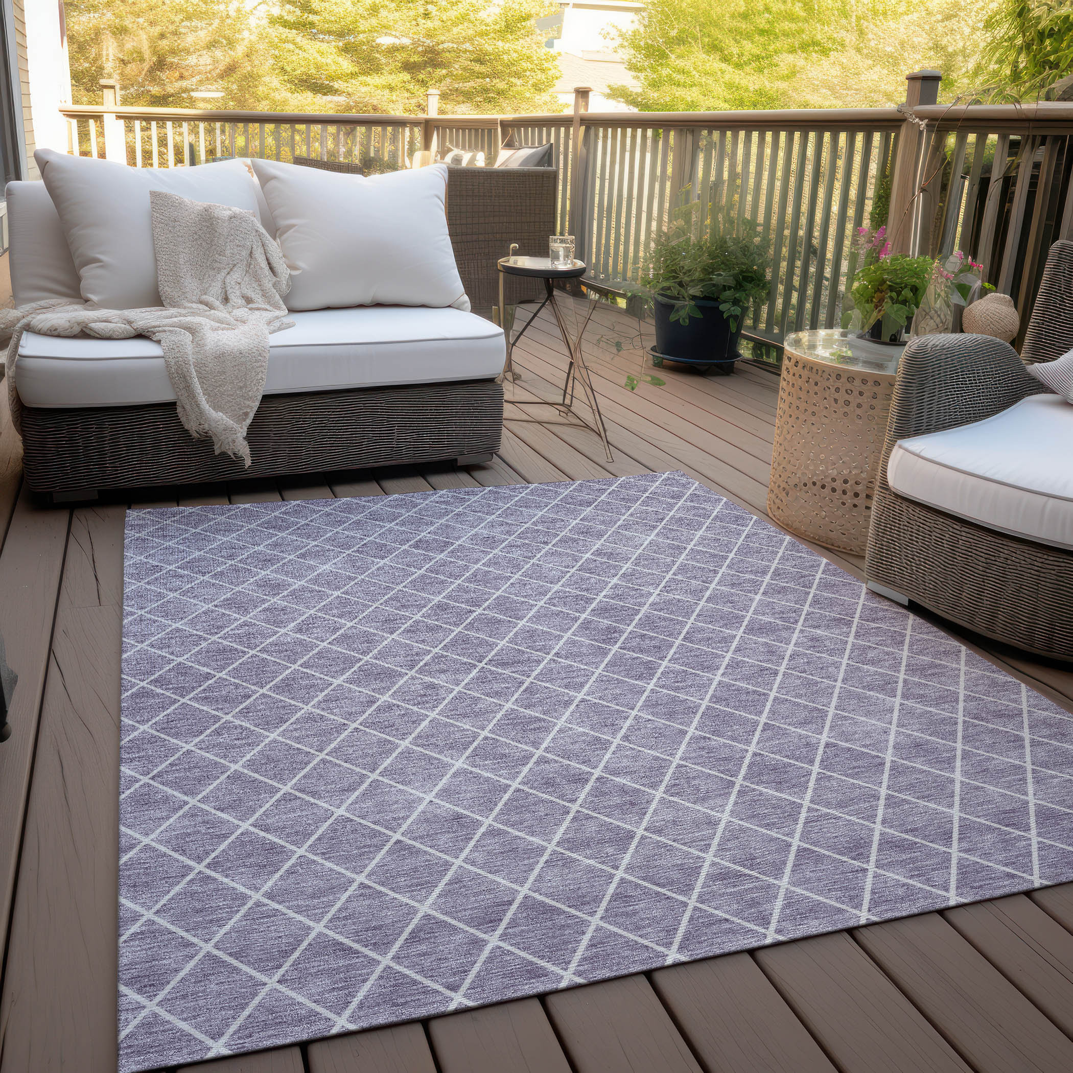 Langley Street Machine Washable Indoor/Outdoor Maliana ACN932Lavender - Wayfair Canada