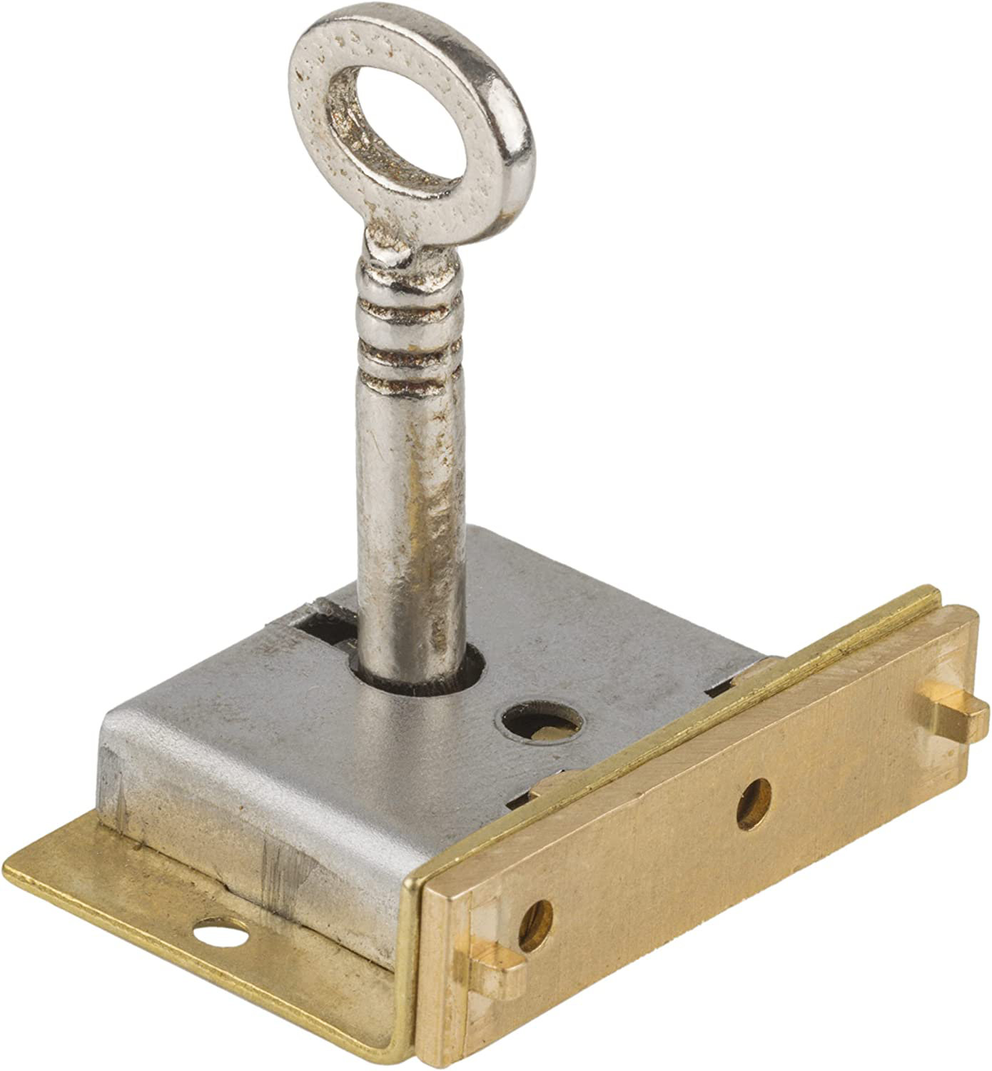 UNIQANTIQ HARDWARE SUPPLY Small Brass Half Mortise Chest or Box Lock ...