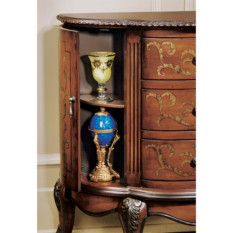 Darby Home Co Villa Lucchesi 30'' Tall 3 - Drawer Half Circle Accent ...