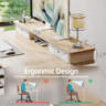 Inbox Zero Height Adjustable Desk With Storage Drawers, Paavana 28.3-45 ...