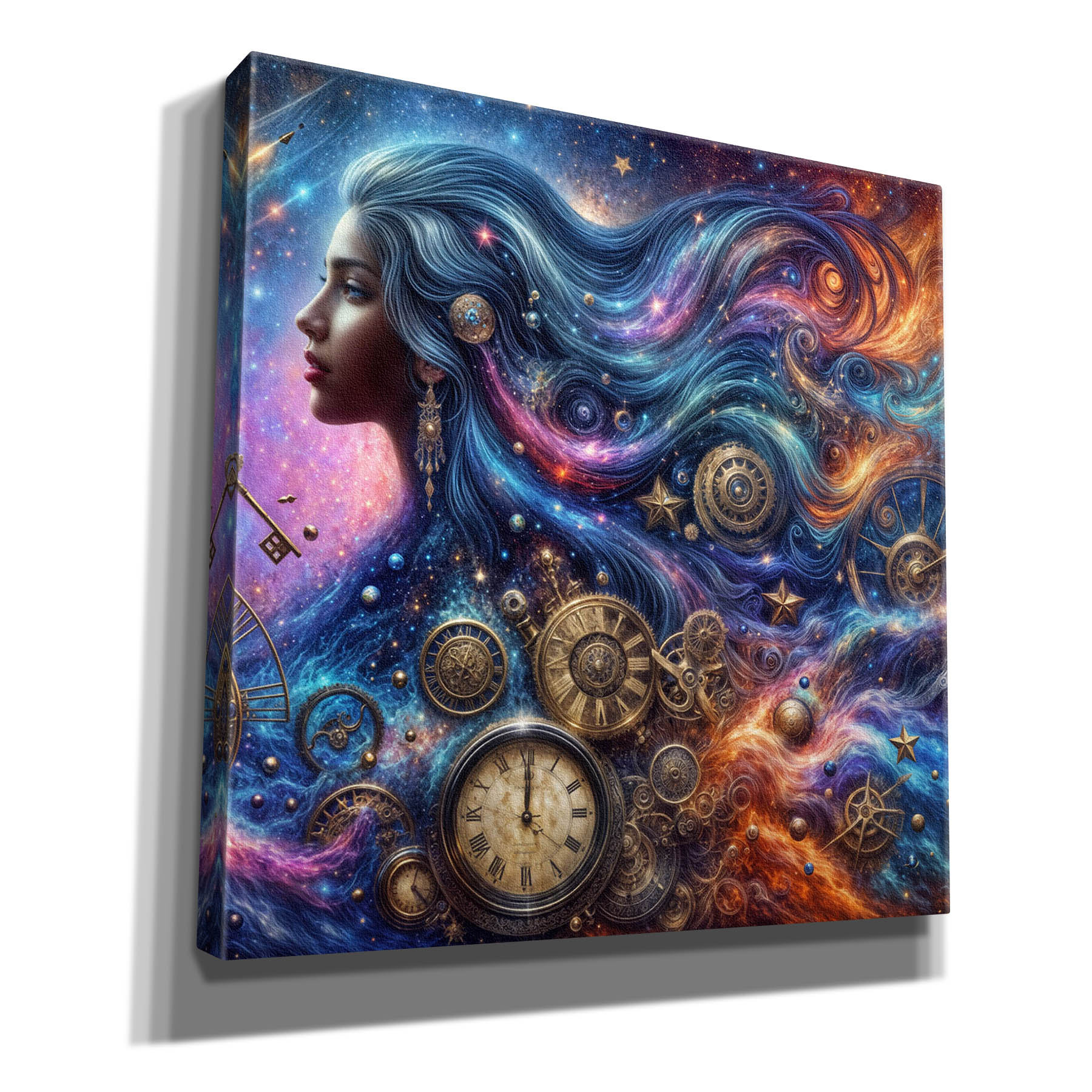 Trinx 'Celestial Timekeeper 1' by Rey Klimt Canvas Wall Art, 18" x 18 ...