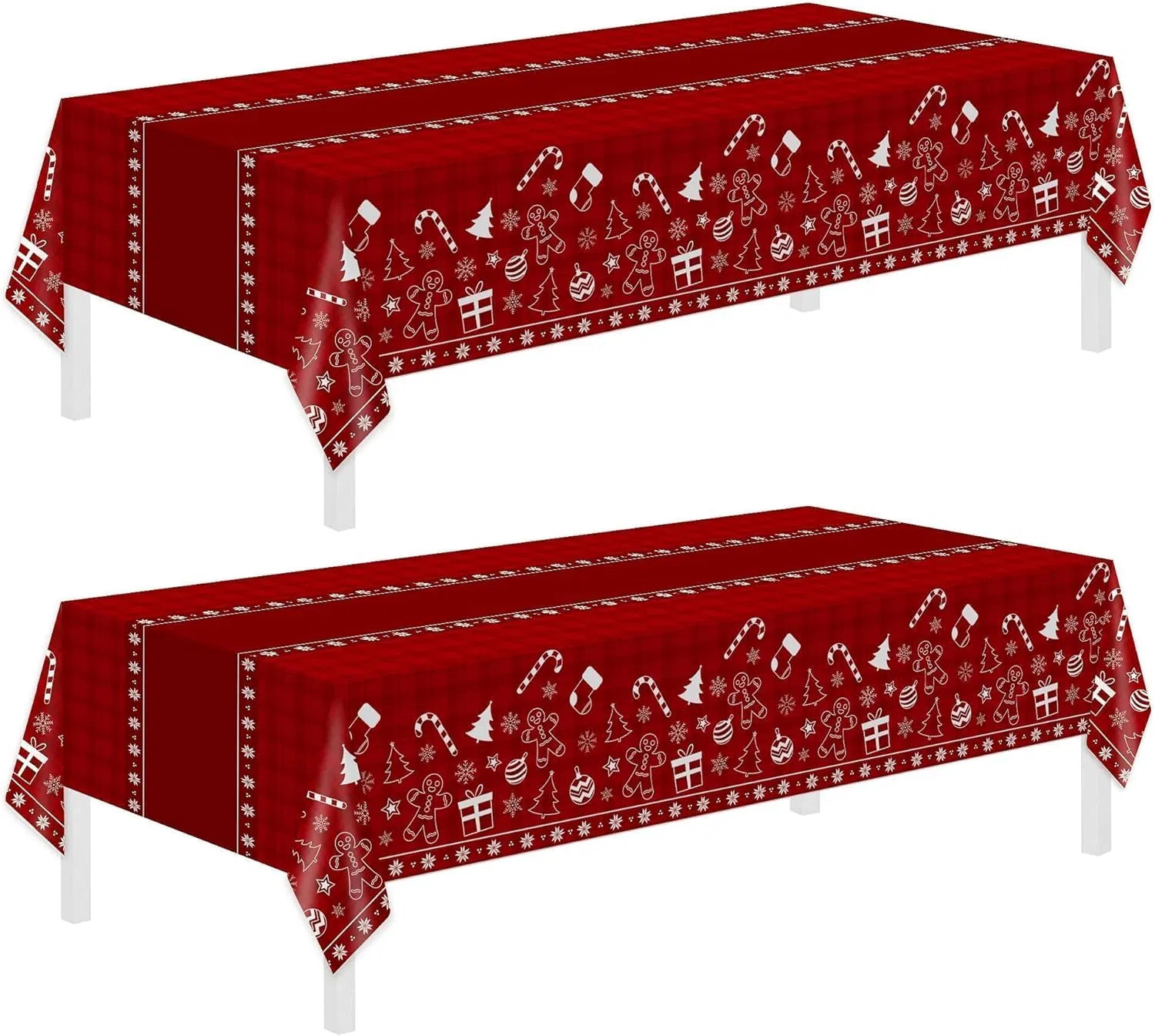 EvoNet 2 Pack Christmas Tablecloth Disposable,christmas Decorations,54 ...