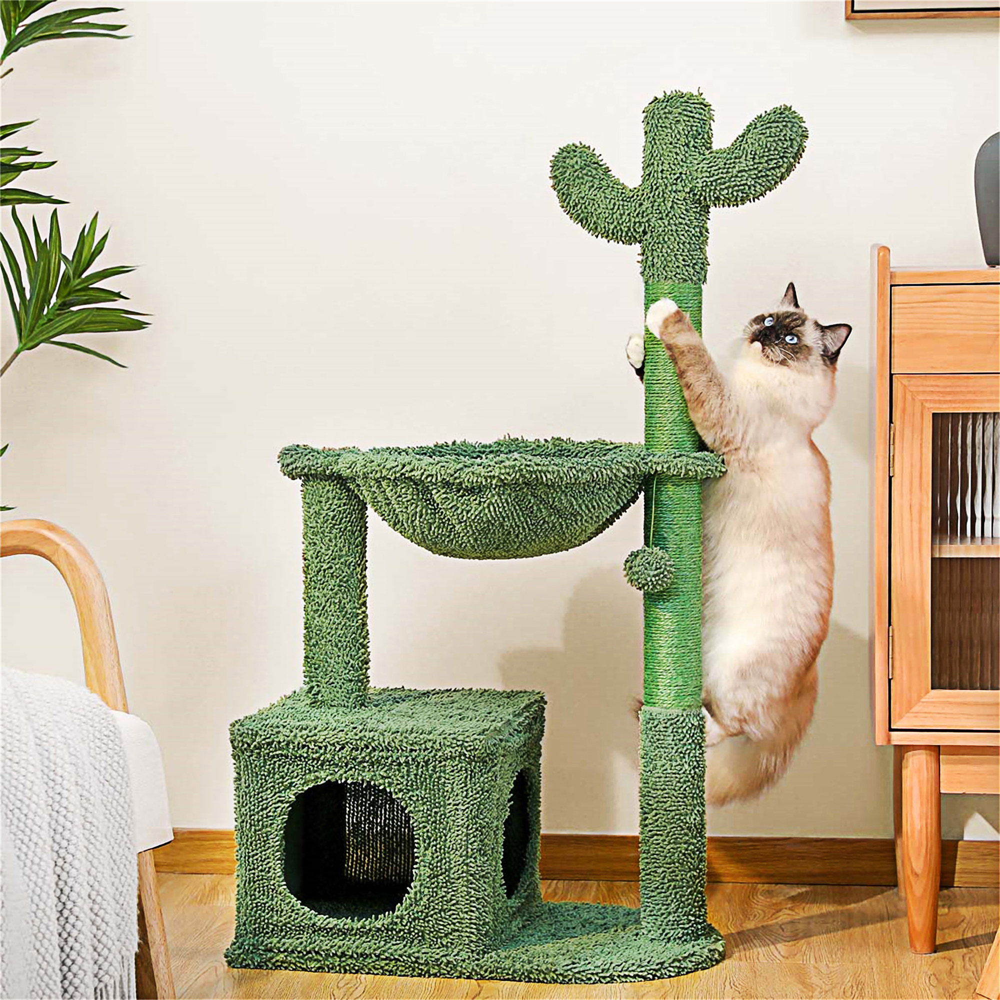 Archie & Oscar™ Cactus Cat Tree Condo 39.4" With Hammock, Tall Sisal ...