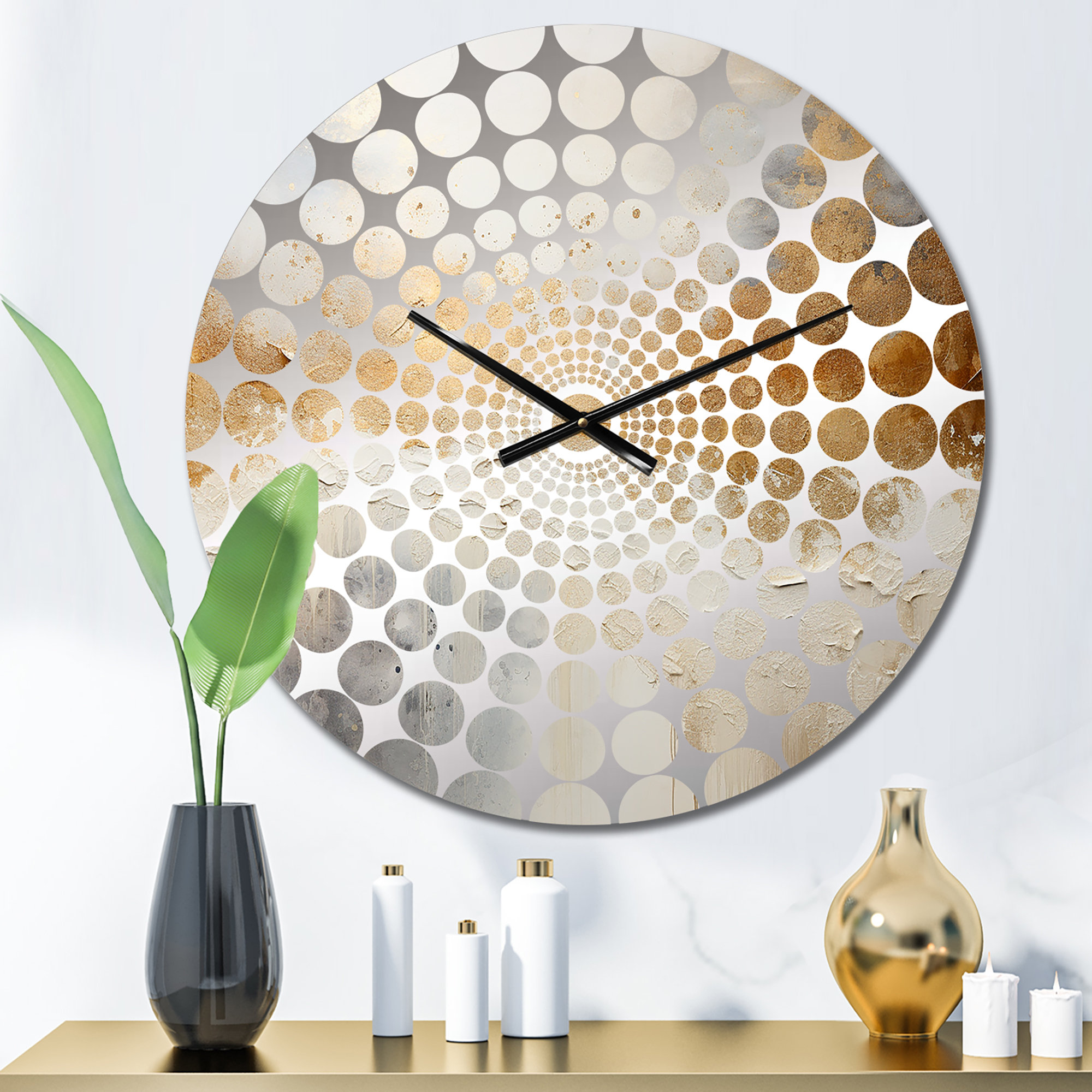 East Urban Home Grimbly - Northern Lights Wall Clock | Wayfair