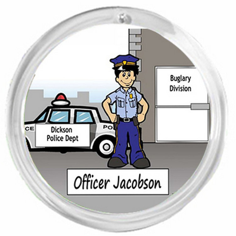 The Holiday Aisle® Personalized Round Christmas Ornament NTT:Police ...