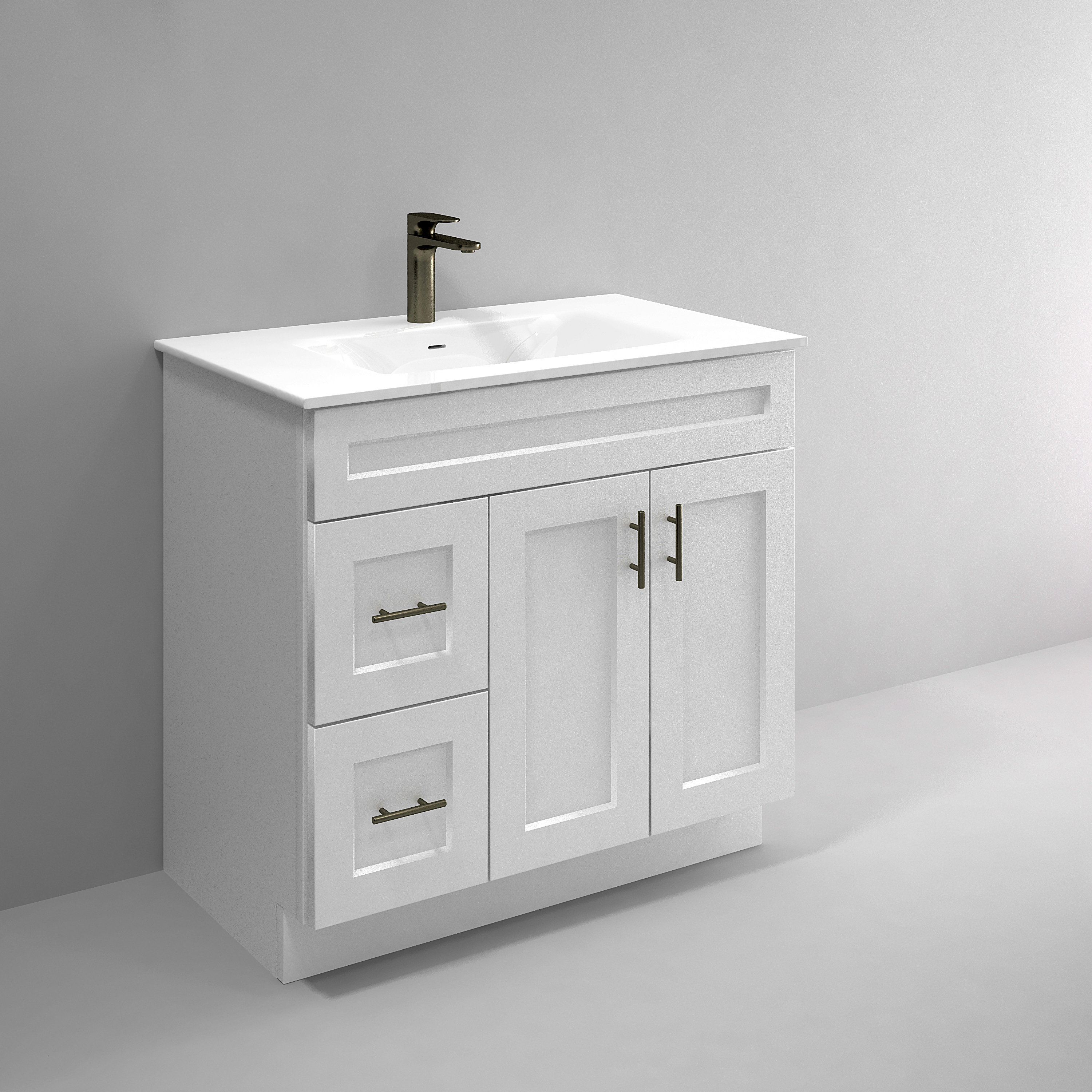 Vanity Atelier 36'' Bathroom Vanity Sink Base with Drawers Cabinet in ...