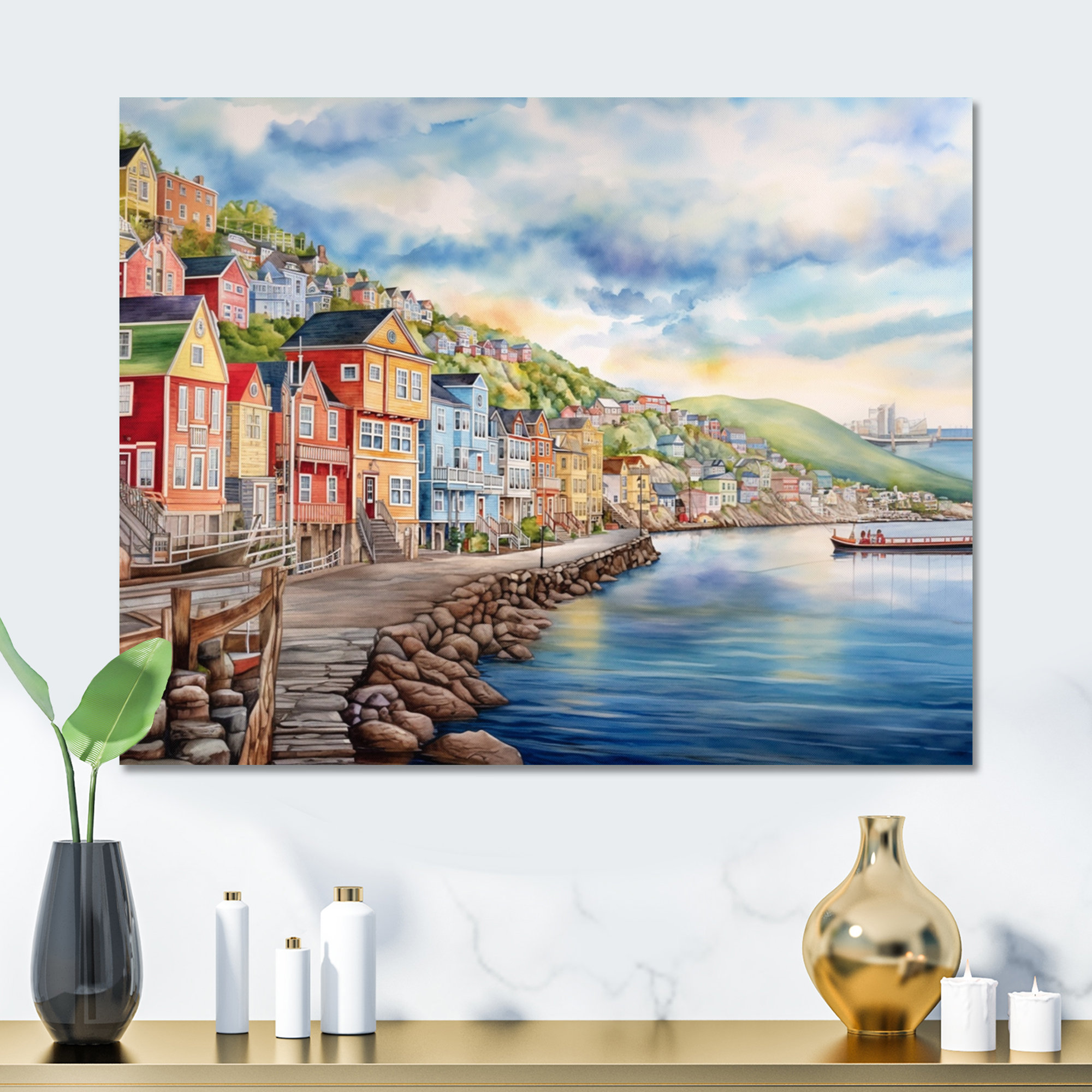 Highland Dunes Newfoundland Coastal Vintage I - Canada Metal Wall Decor ...