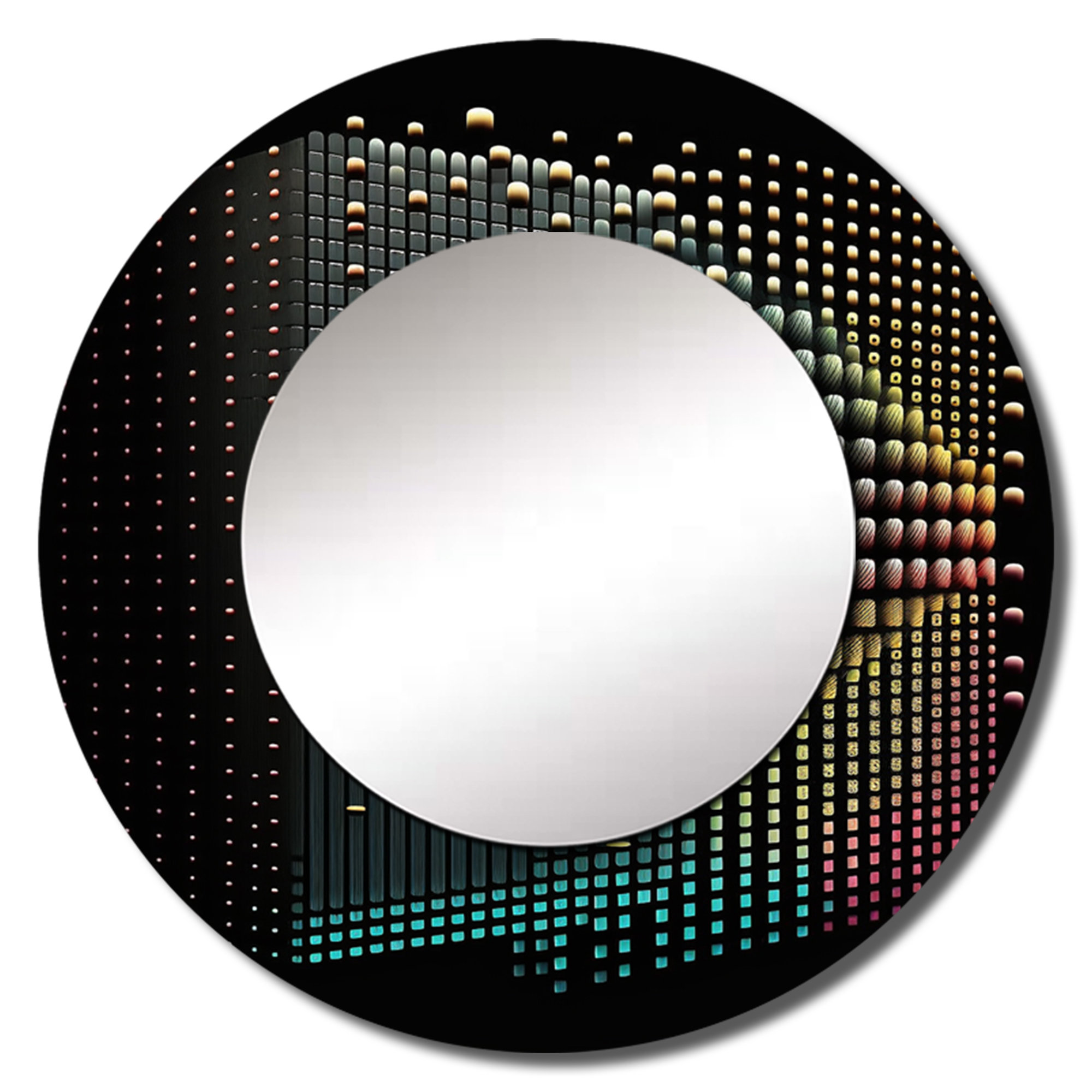 Design Art Multidimensional Luminogram III - Modern Geometric Round ...