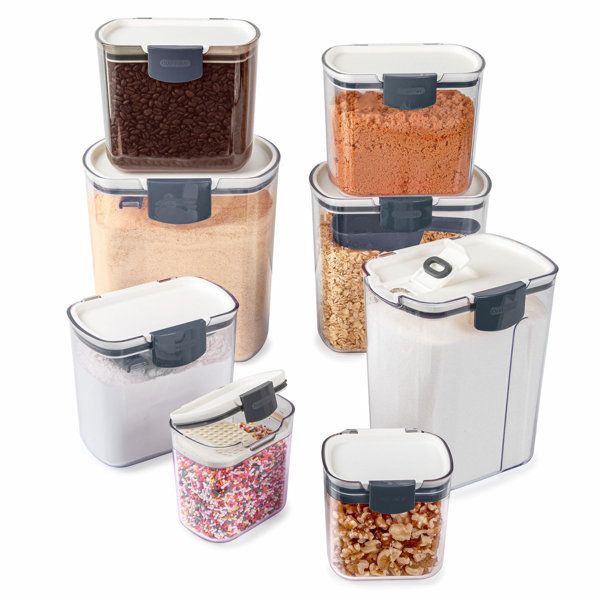Progressive Dry Ingredient 8 Piece Kitchen Canister Set | Wayfair
