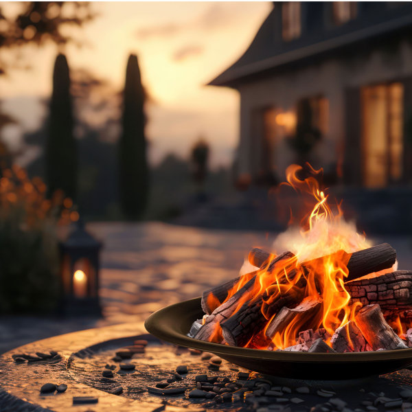 Pure Garden Fire Bowl - 30in Firepit Insert for DIY Fire Ring or ...