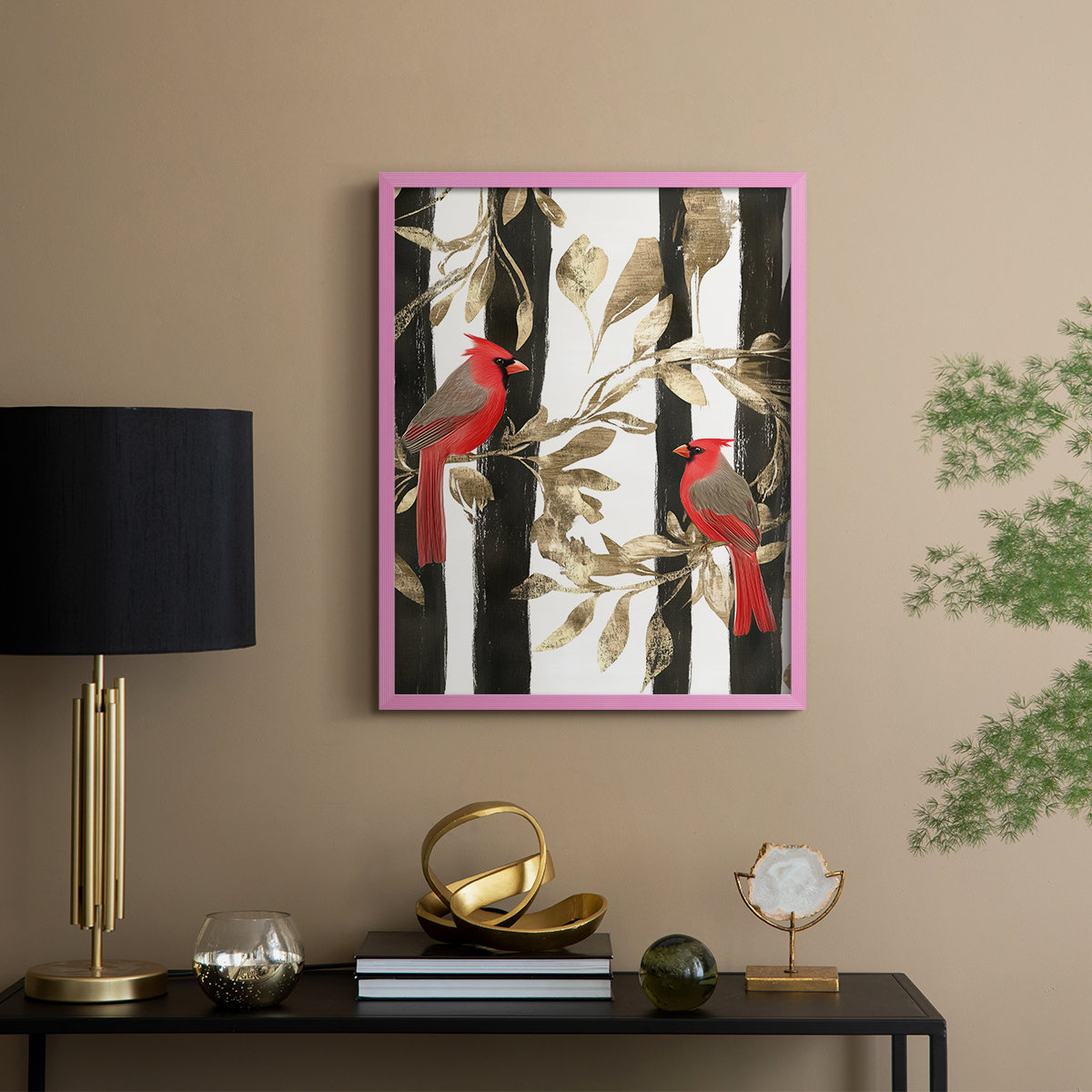 Ophelia & Co. Christmas Holiday Art CDV Framed Print - Solid Wood | Wayfair