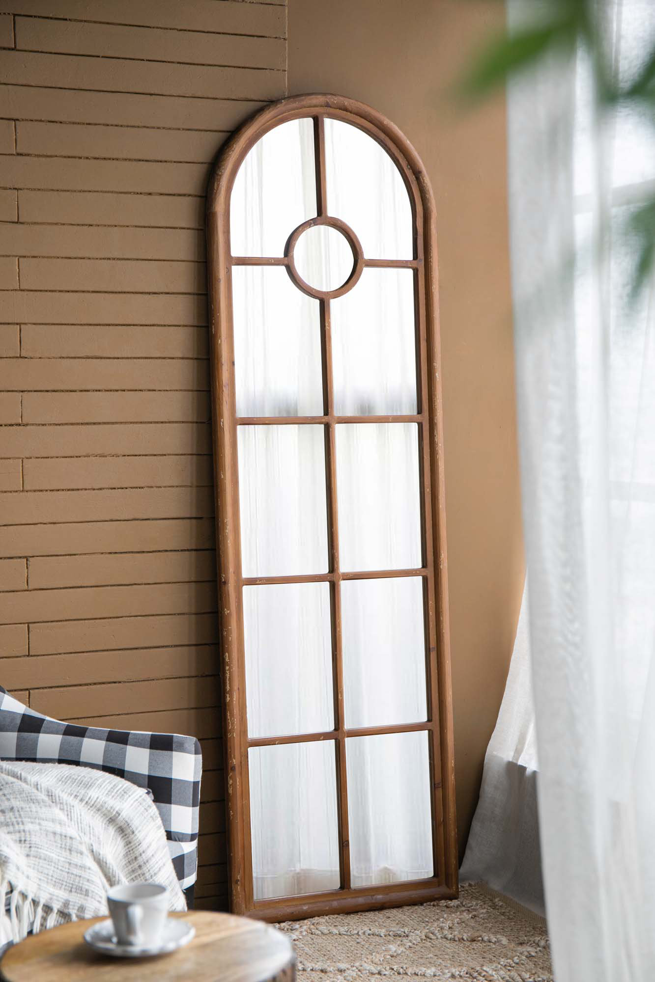 One Allium Way® 24X79" Half-Round Elongated Mirror | Wayfair