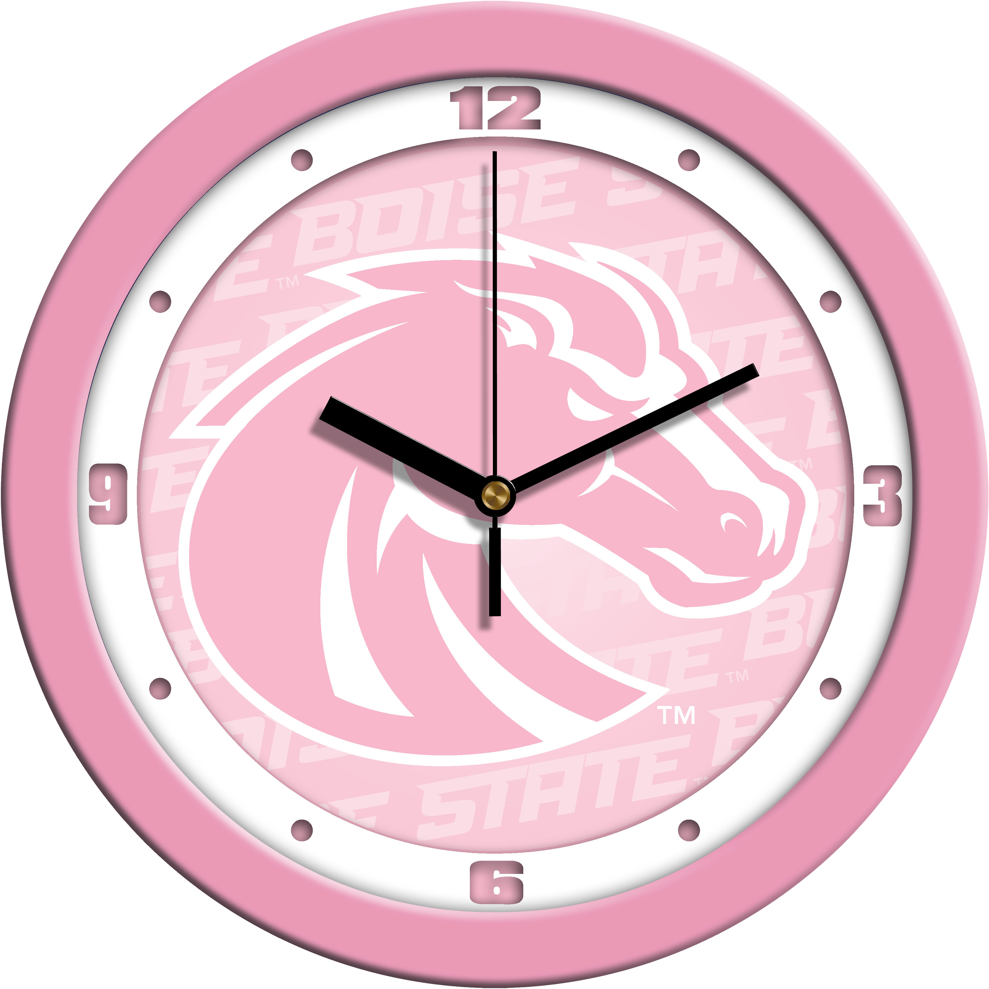 Sun Time Boise State Broncos Pink Wall Clock | Wayfair