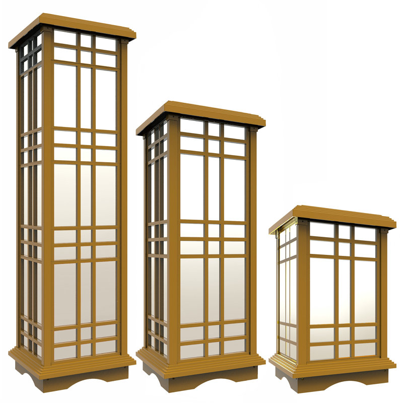 Techko Solar Classic Zen Three LED Outdoor Lanterns Japanese Style (3 ...