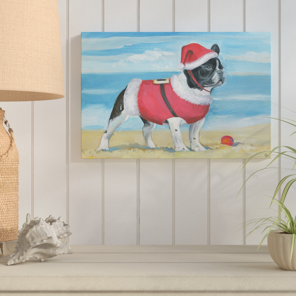 Highland Dunes Santa at the Beach by Eyre Tarney - Print on Canvas ...