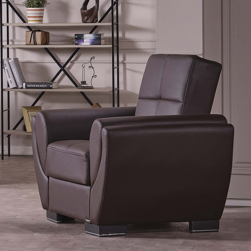 Ottomanson Armada Air Vegan Leather Upholstered Convertible 3-in-1 ...