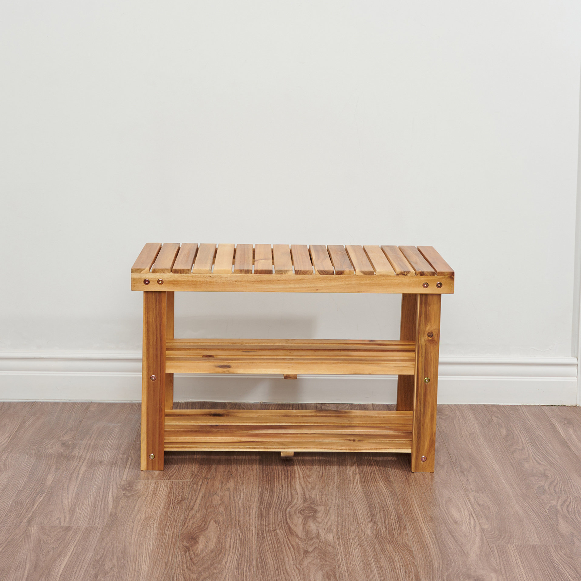 Loon Peak® Jovanne Solid Wood Storage Bench Shoe Rack | Wayfair