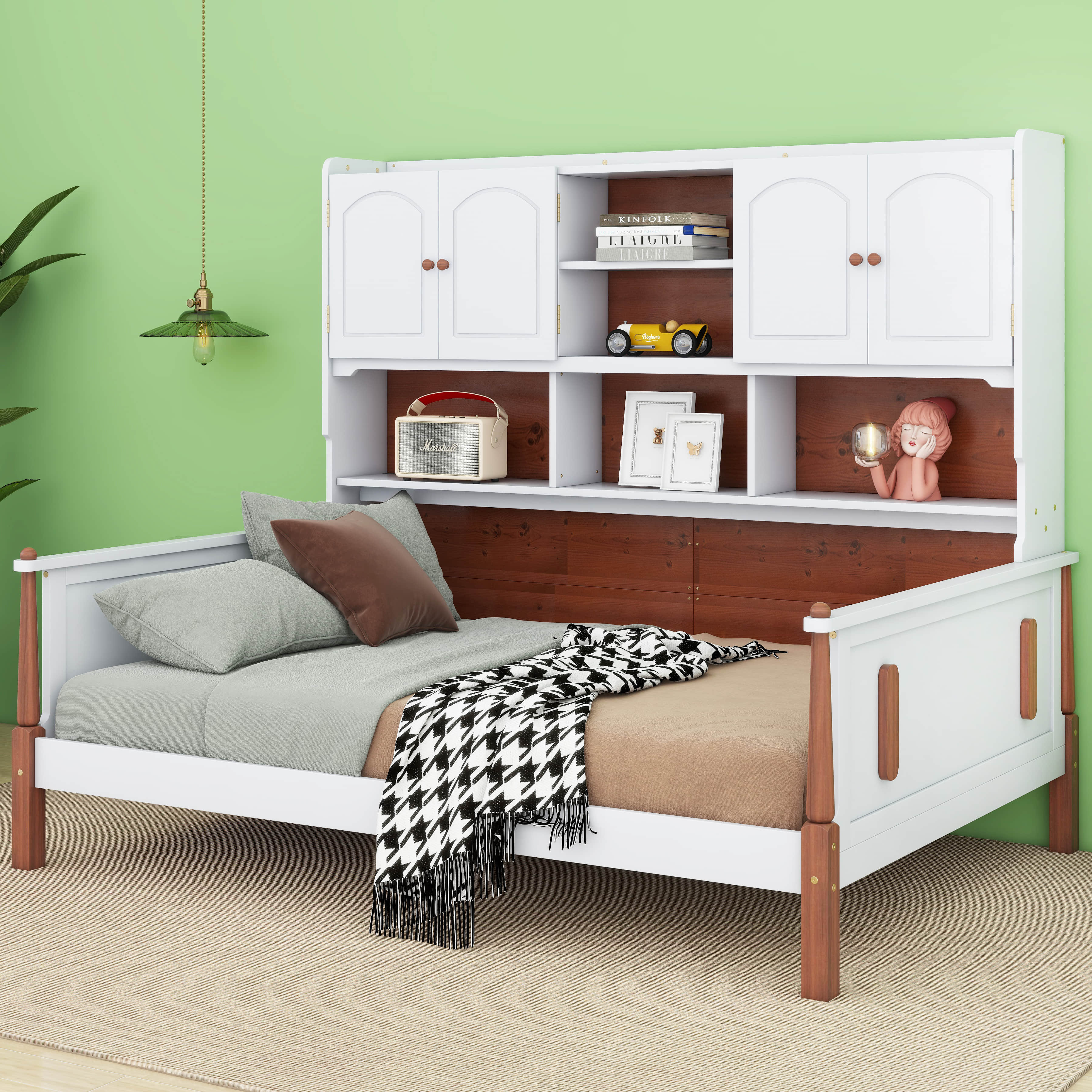 Red Barrel Studio® Ravya Twin Size Platform Bed with Multiple Storage ...