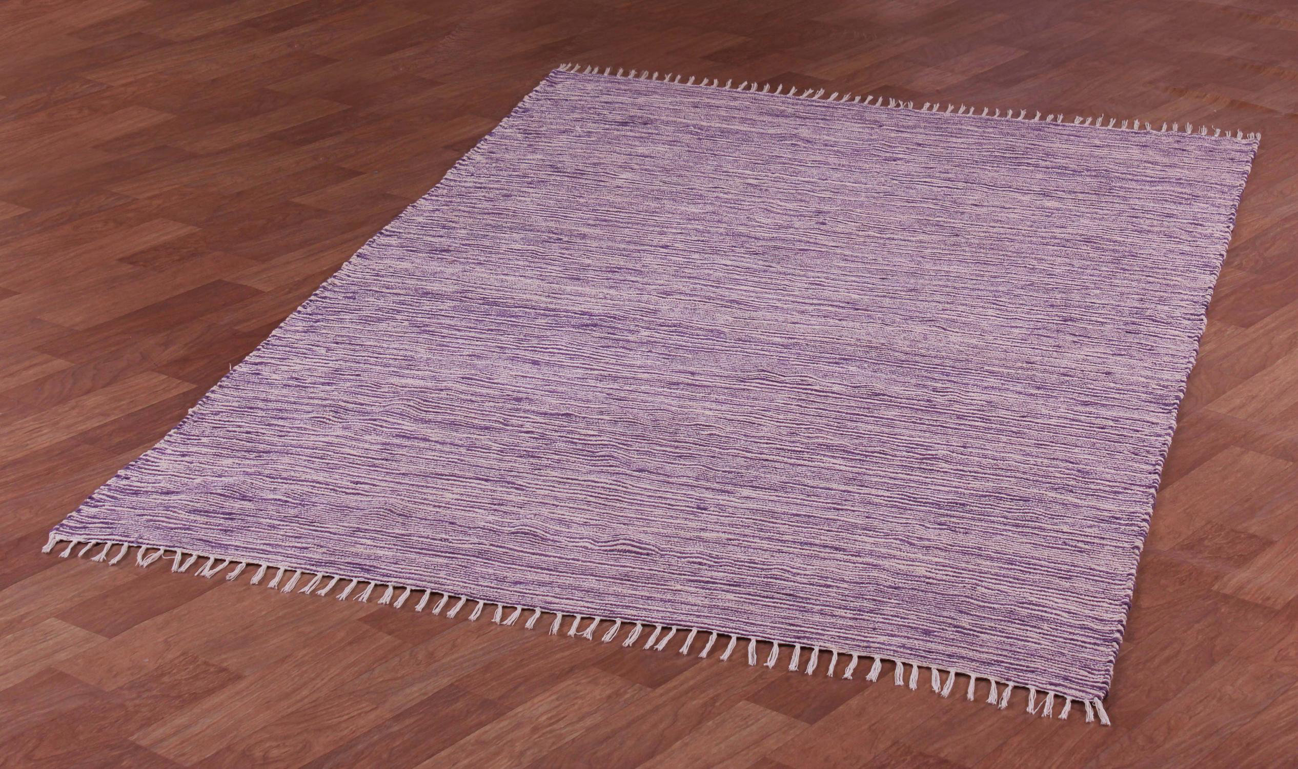 Highland Dunes Mattison Handwoven Purple/White Rug & Reviews | Wayfair