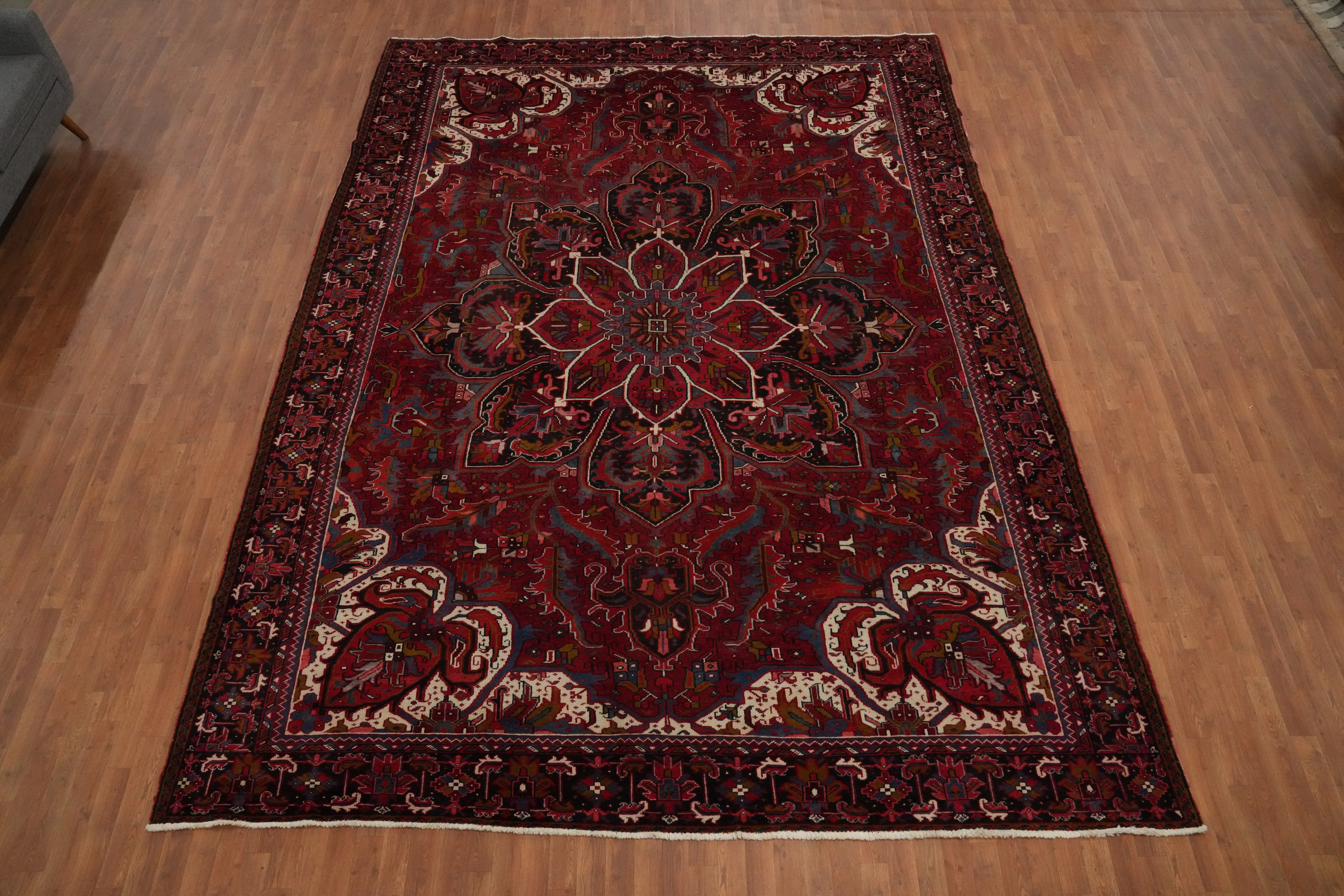 Bloomsbury Market Handmade Red Wool Traditional Large Rug 10x14 | Wayfair