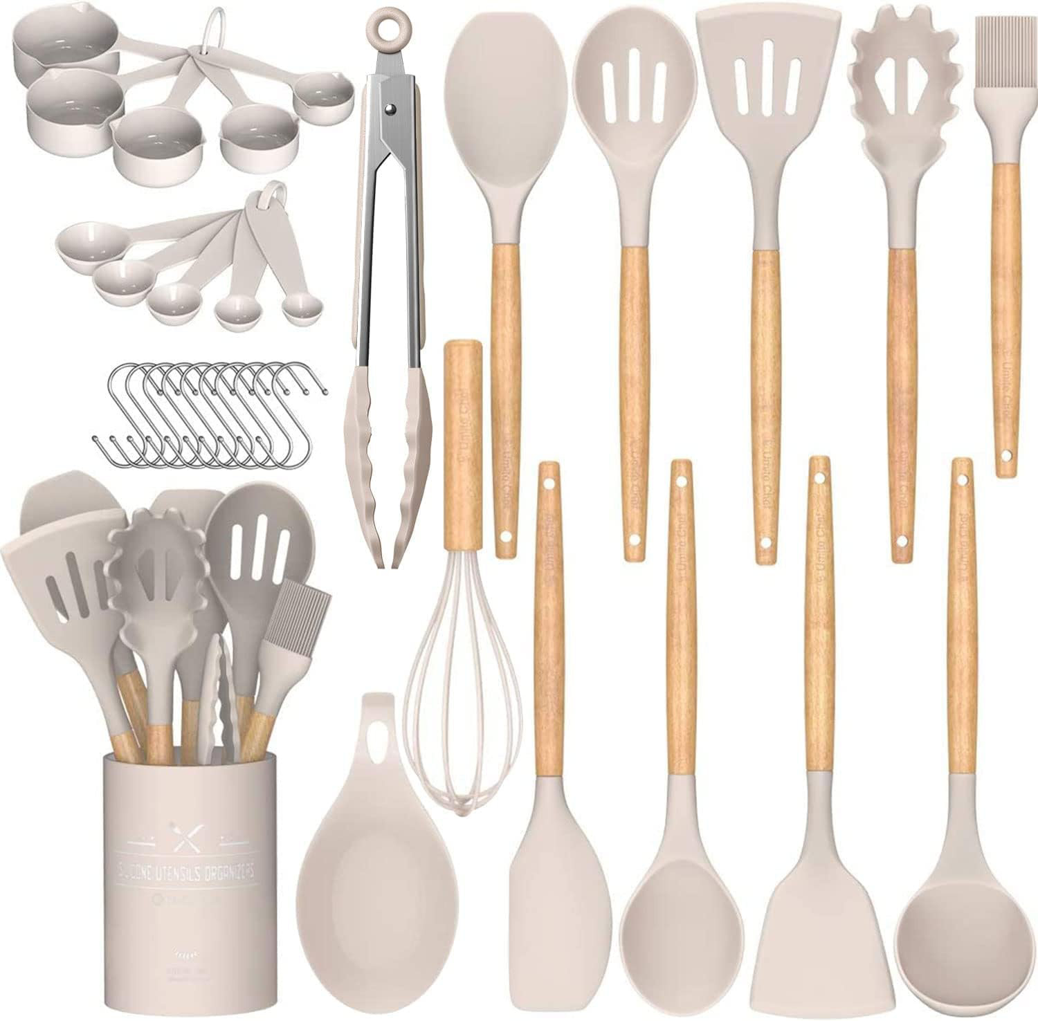 Textiles Hub 33 Piece Cooking Utensil Set with Utensil Crock & Reviews ...