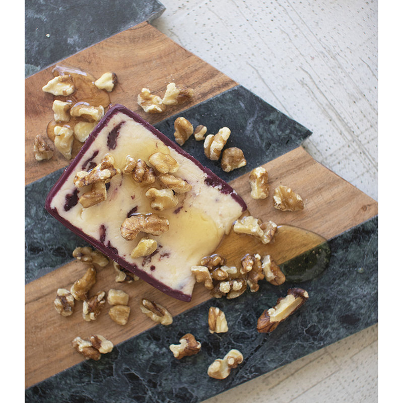 The Holiday Aisle® GREEN MARBLE AND ACACIA WOOD CHRISTMAS TREE CUTTING ...