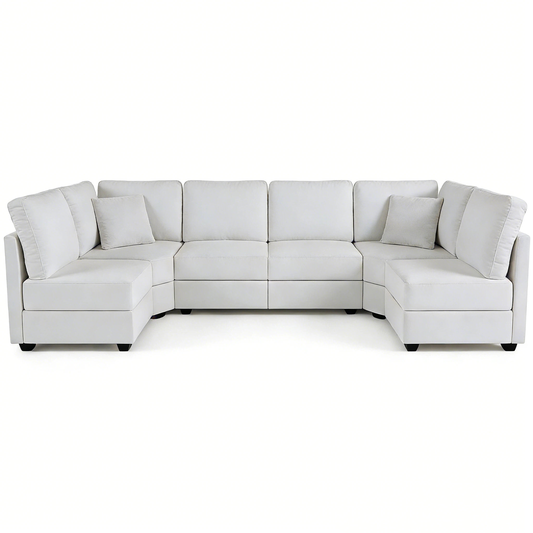 Latitude Run® Upholstered Couch Modular U-Shaped Sectional Sofa With ...