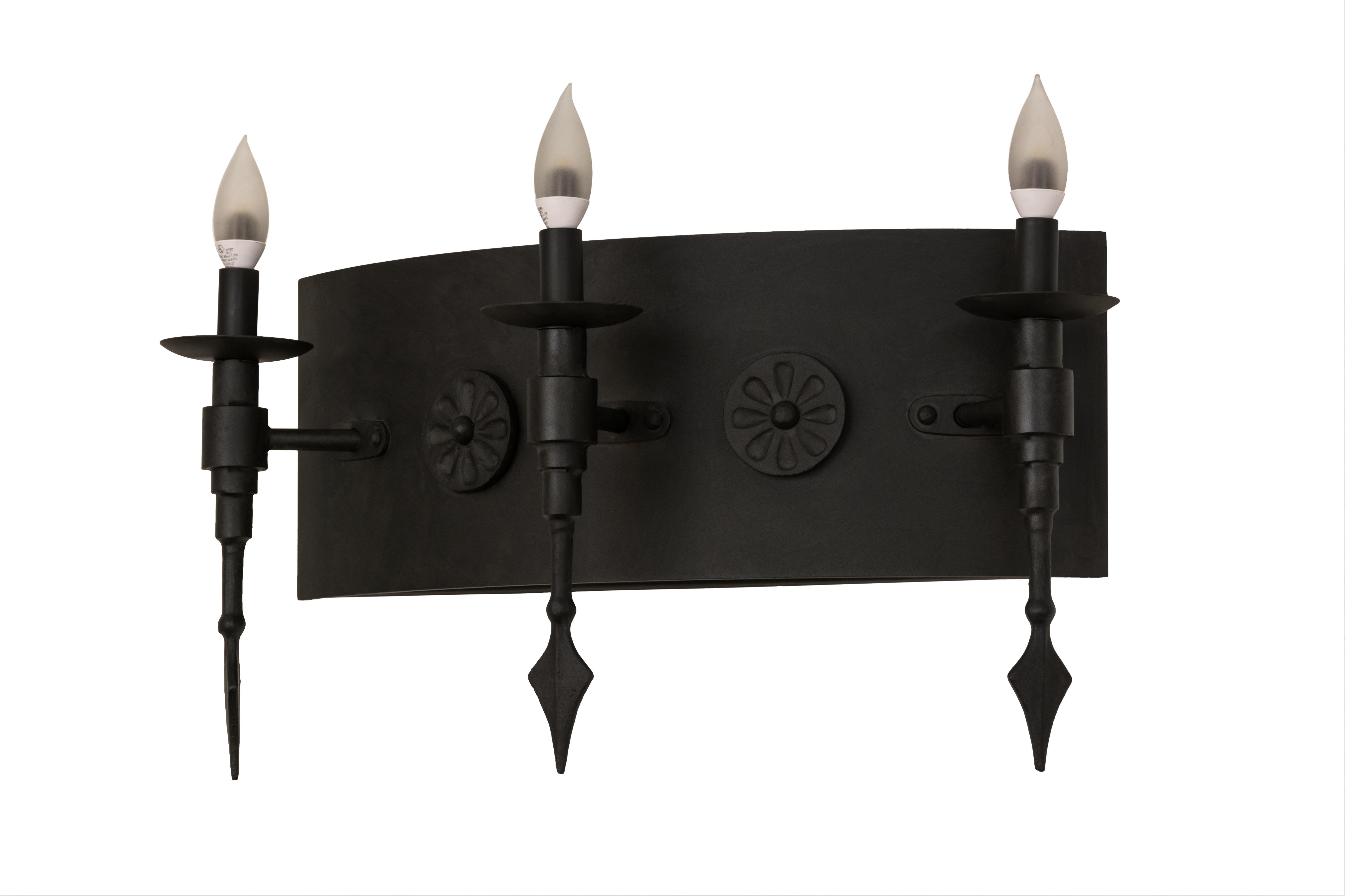 Meyda Lighting Warwick 3 - Light Black Candle Wall Light | Wayfair