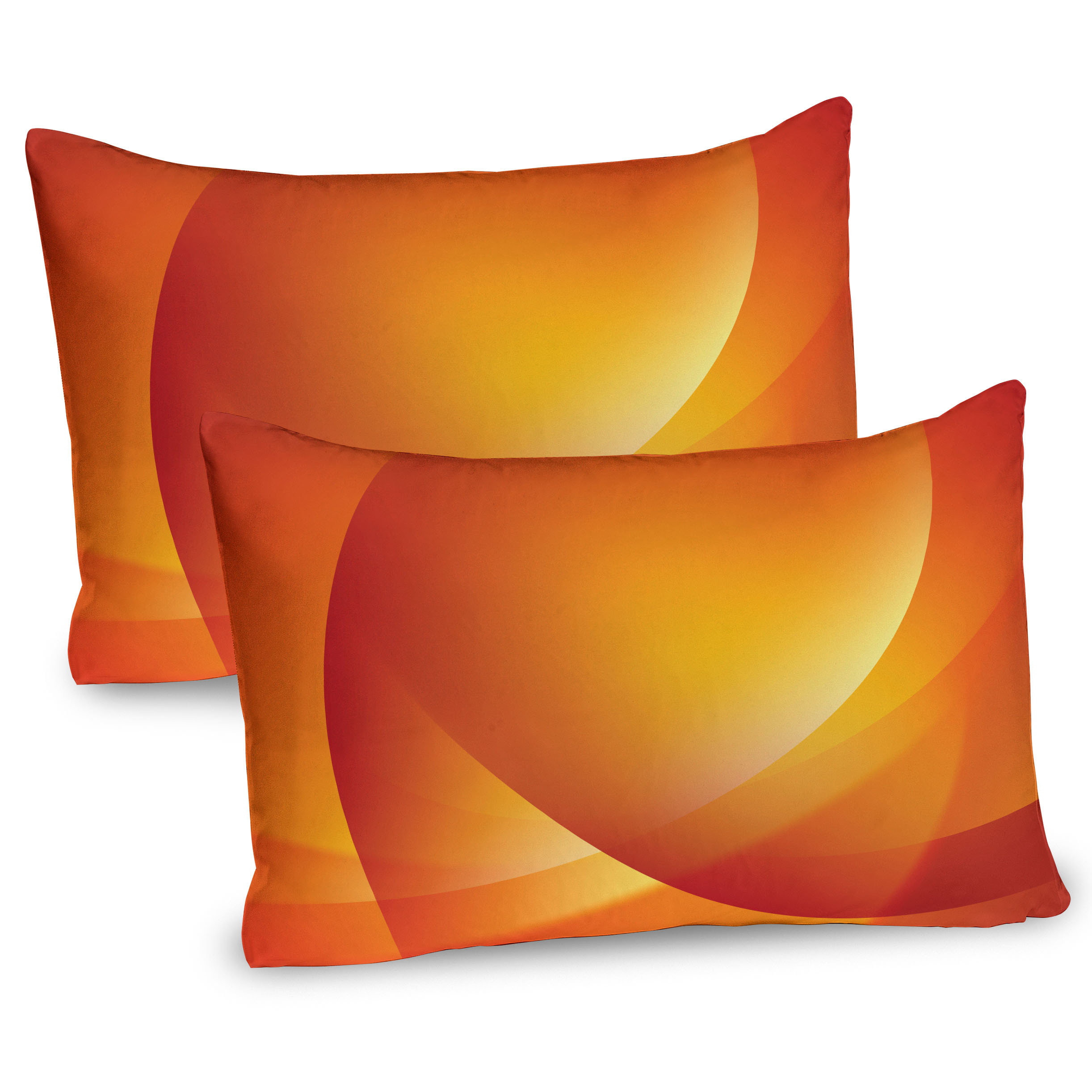Ambesonne Orange Pillow Sham 2 Pack Colorful Twist Lines Dark Orange ...