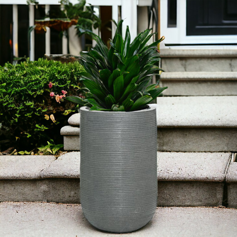 Wrought Studio Lytton Ridged Ficonstone Pot Planter - Wayfair Canada