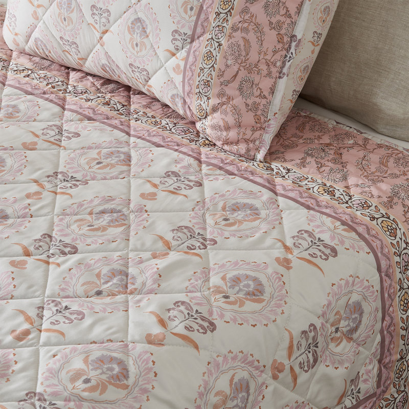 Patina Vie Maison Boho Printed Bordered Quilt Set with Shams & Reviews ...